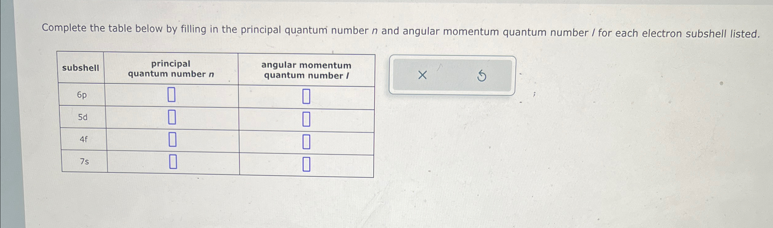 Solved Complete the table below by filling in the principal | Chegg.com