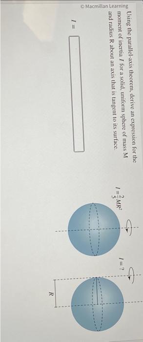 Solved Using The Parallel Axis Theorem Derive An Expression