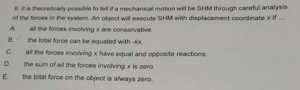Solved It is theoretically possible to tell if a mechanical | Chegg.com