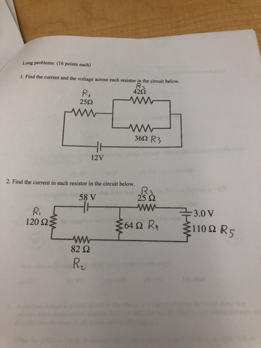 Solved Long problems: (16 points each) 1. Find the current | Chegg.com