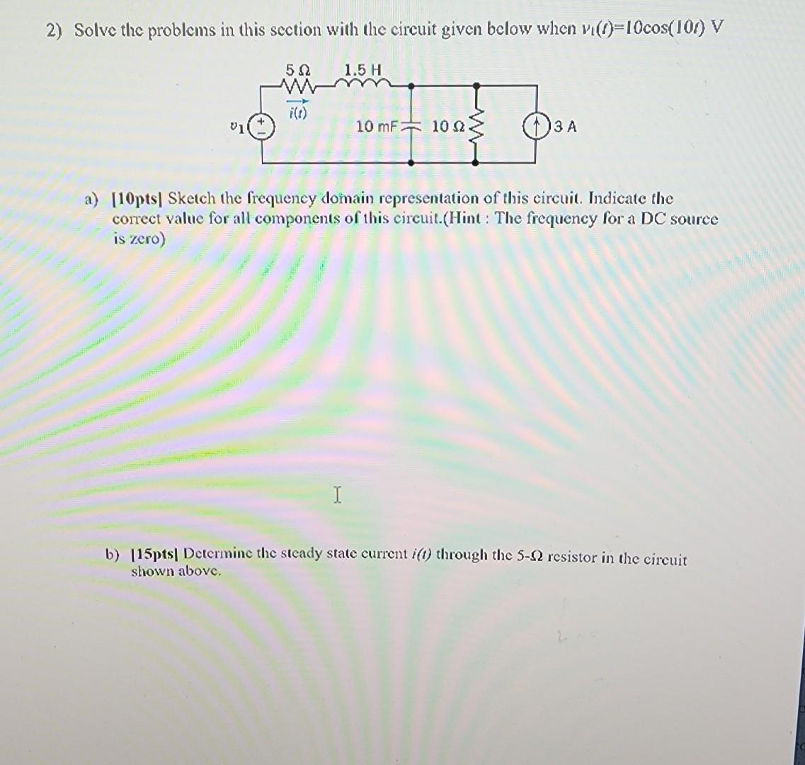 Solved 2) Solve the problems in this section with the | Chegg.com