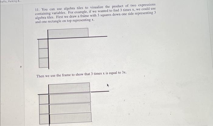 11. You can use algebra tiles to visualize the | Chegg.com