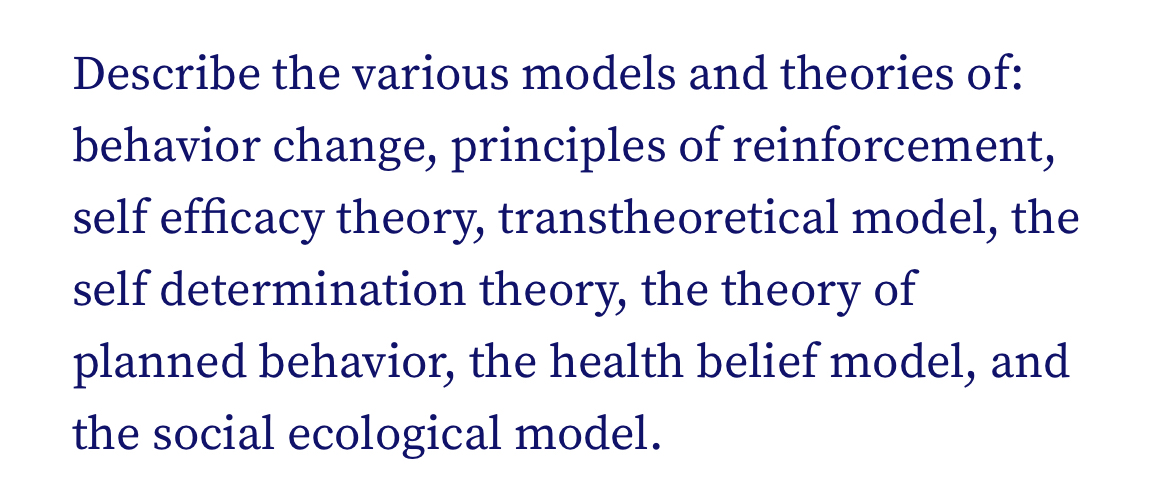 Solved Describe the various models and theories of: behavior | Chegg.com