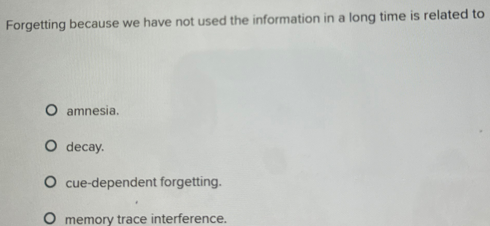 Solved Forgetting because we have not used the information | Chegg.com
