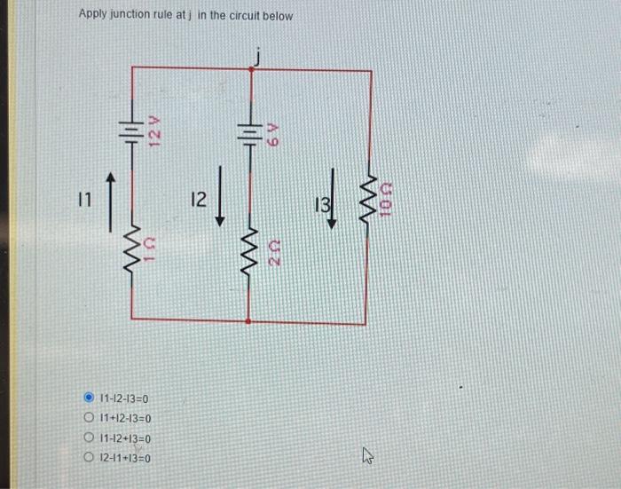 Solved Apply junction rule at j in the circuit below | Chegg.com