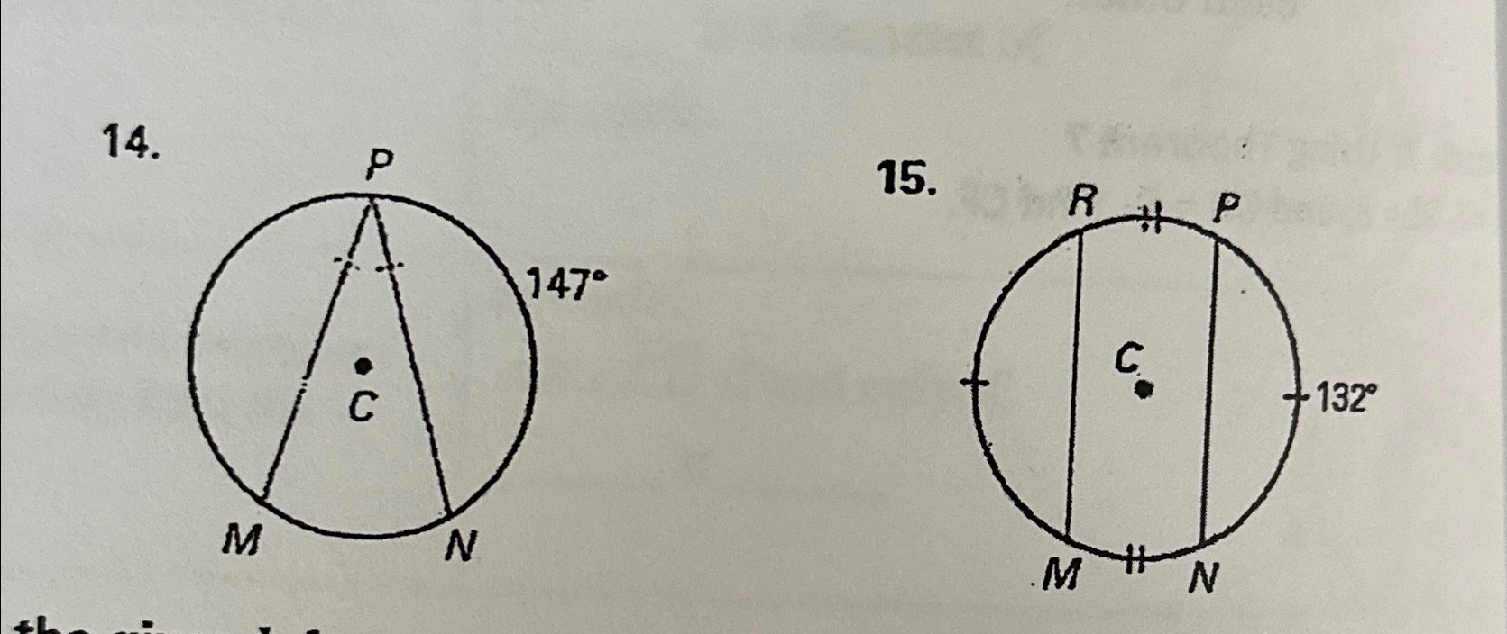 Solved Can you help me find the measure of MN??1415 | Chegg.com