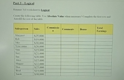 Part 3-Logicial ?()Renaune ind workshect to | Chegg.com