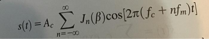 Solved How to make FM modulation matlab code by using bessel | Chegg.com