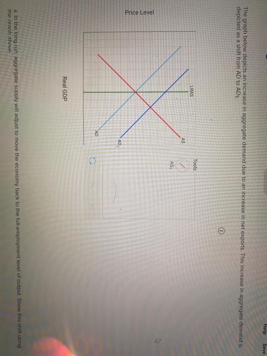 Solved Help Save The graph below depicts an increase in | Chegg.com