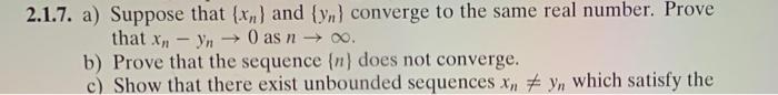 Solved - (a) Use the £N-definition of sequence convergence | Chegg.com