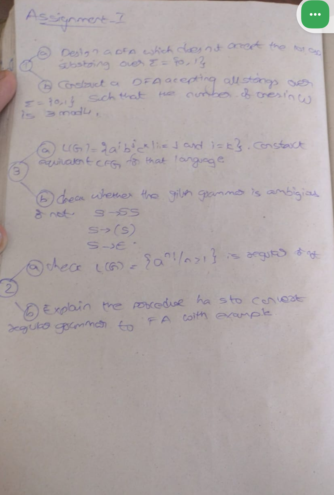 Solved Subject: Theory of computation please send me all the | Chegg.com