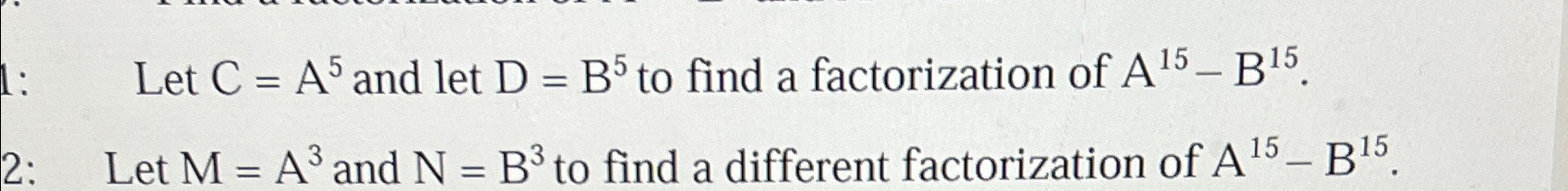 Solved Let C=A5 ﻿and let D=B5 ﻿to find a factorization of | Chegg.com