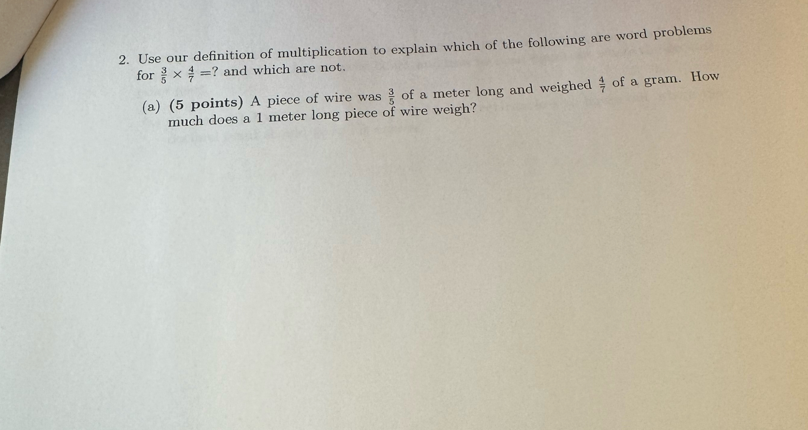 Solved Use our definition of multiplication to explain which | Chegg.com