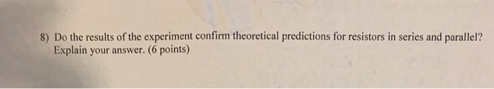 Solved Table 2(Resistors in parallel) % Error % Error V | Chegg.com
