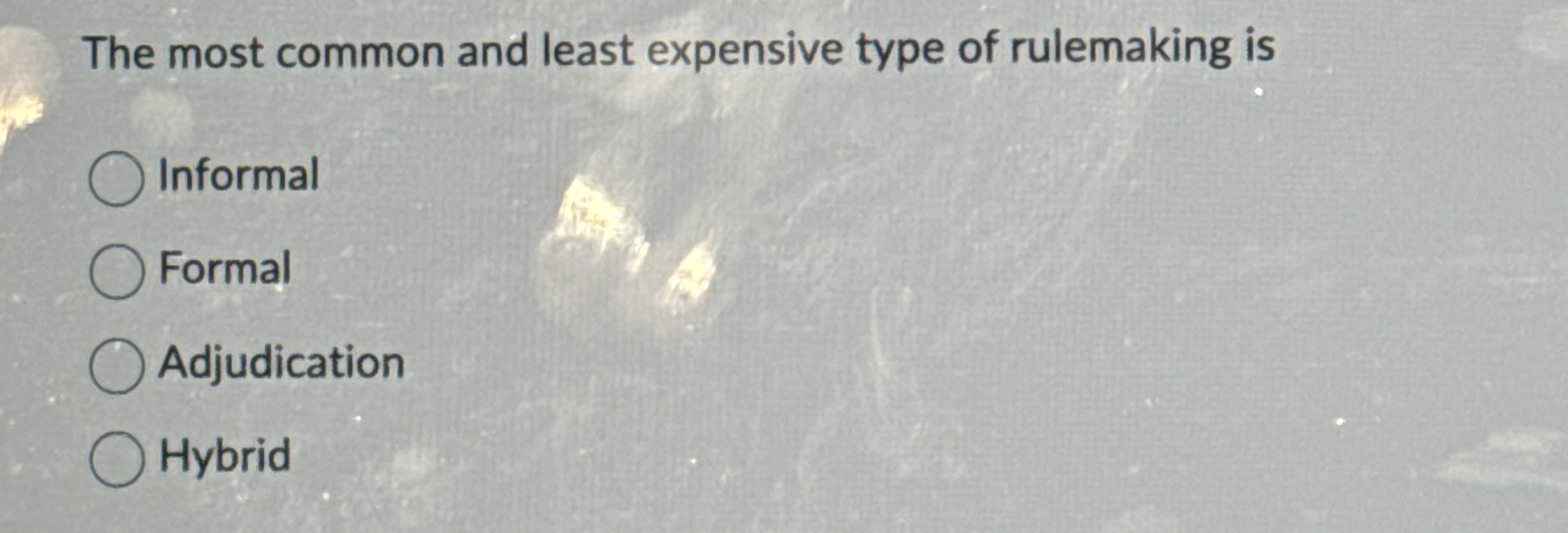 Solved The most common and least expensive type of | Chegg.com