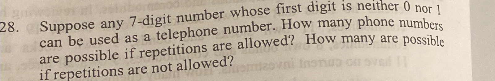 Solved Suppose any 7-digit number whose first digit is | Chegg.com