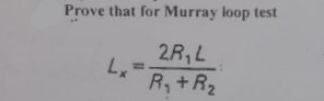 Solved Prove that for Murray loop test Lx=R1+R22R1L | Chegg.com