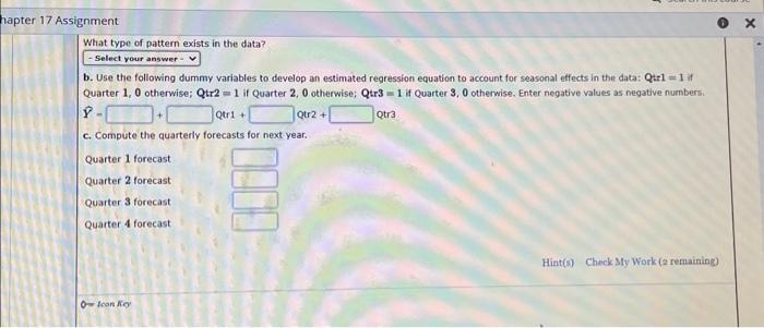 Hint(s) Check My Work Consider the following time | Chegg.com