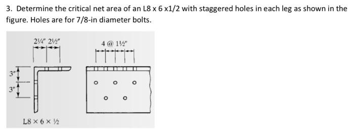 Solved Determine the critical net area of an L8 x 6 x1/2 | Chegg.com