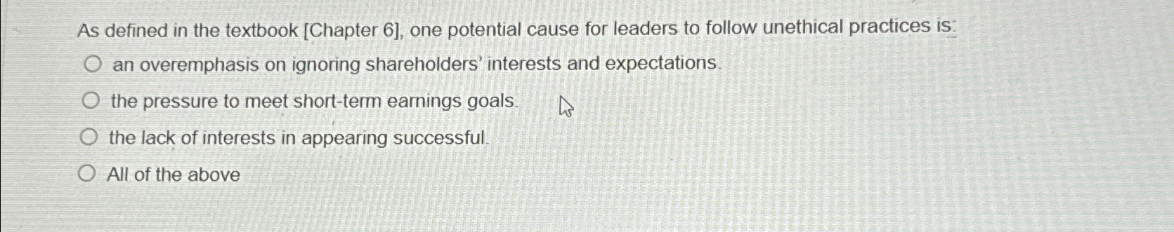 Solved As defined in the textbook [Chapter 6], ﻿one | Chegg.com