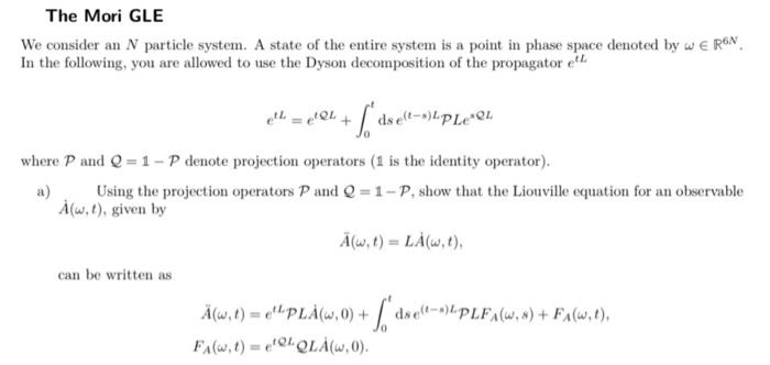 Solved We consider an N particle system. A state of the | Chegg.com