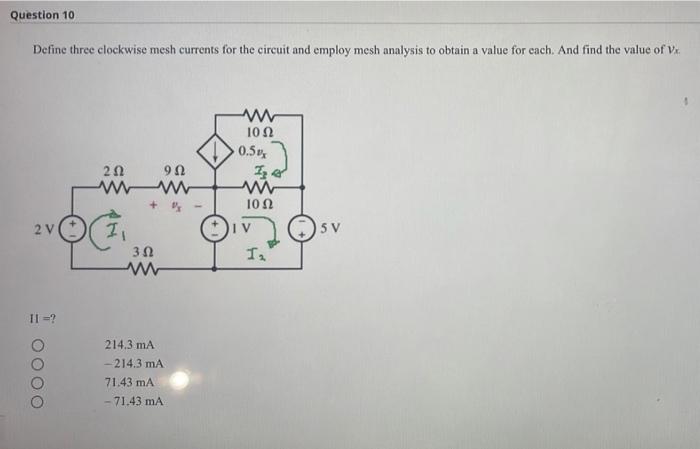 Solved Define three clockwise mesh currents for the circuit | Chegg.com