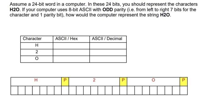 Solved Assume a 24-bit word in a computer. In these 24 bits, | Chegg.com