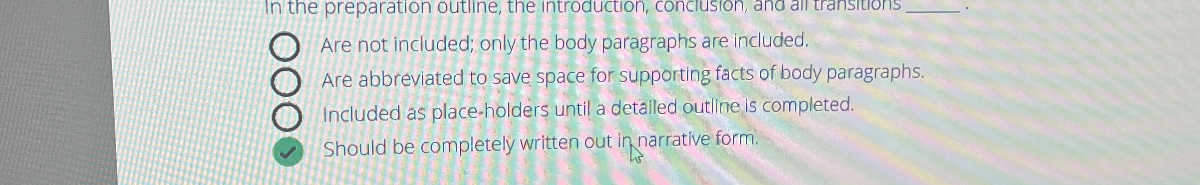 Solved In the preparation outline, the introduction, | Chegg.com