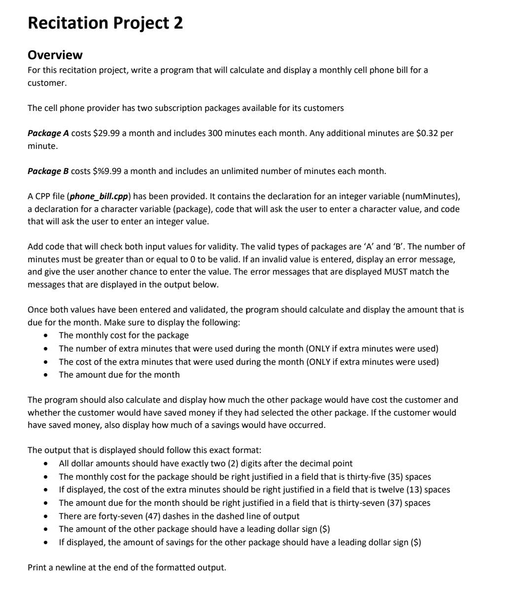 Solved Recitation Project 2 Overview For this recitation | Chegg.com