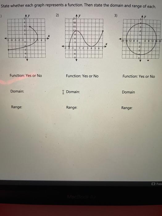 Solved A) State the domain and range of each set of ordered | Chegg.com