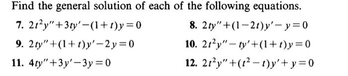 Solved Find the general solution of each of the following | Chegg.com