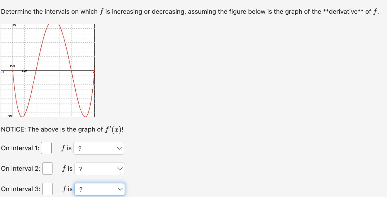 Solved Determine the intervals on which f ﻿is increasing or | Chegg.com