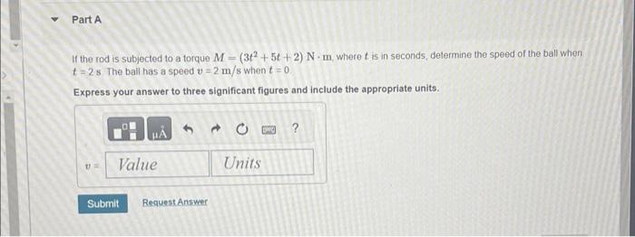 Solved The ball B has a mass of 2 kg and is attached to the | Chegg.com