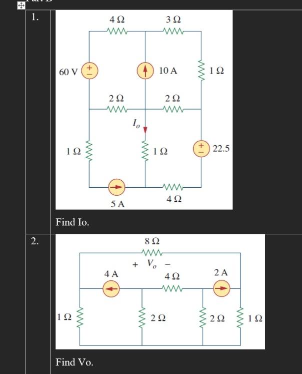 Solved 1.Any suitable method can be used to solve any of the | Chegg.com