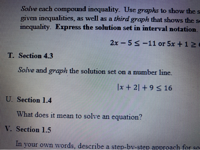 Solved Solve and graph the solution set on a number line. | Chegg.com