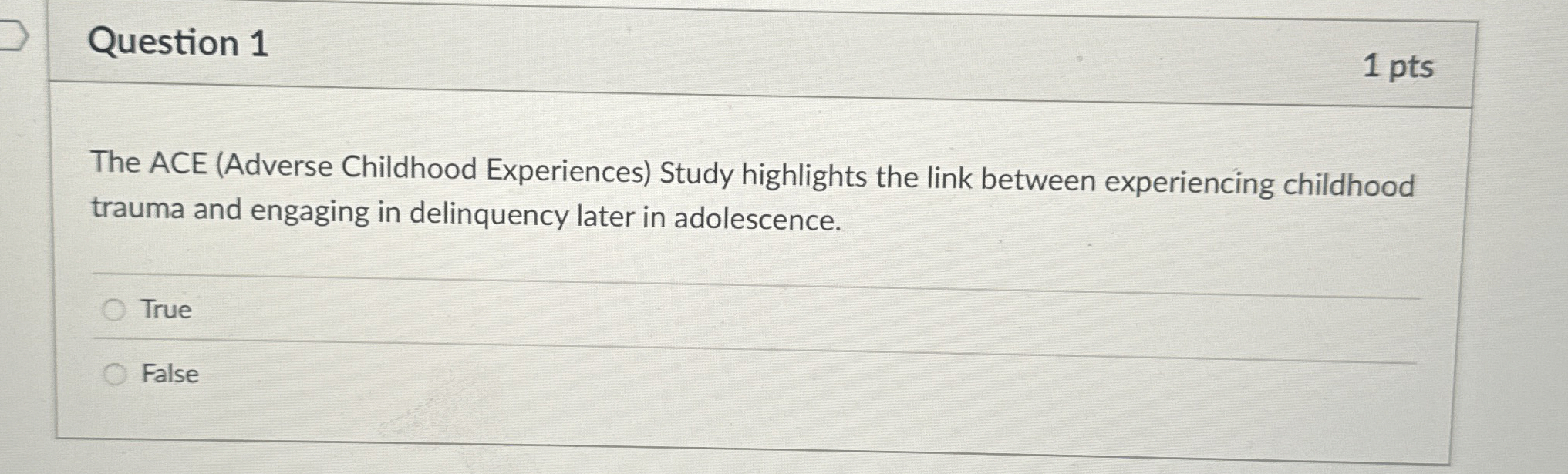 Solved Question 11 ﻿ptsThe ACE (Adverse Childhood | Chegg.com