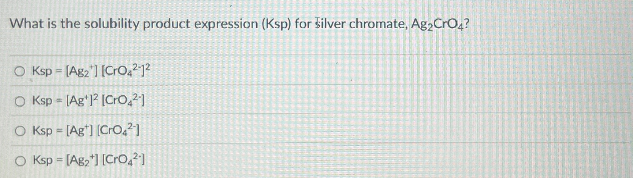High Quality SOLUTION What is the solubility product expression (Ksp) ﻿for | Chegg.com