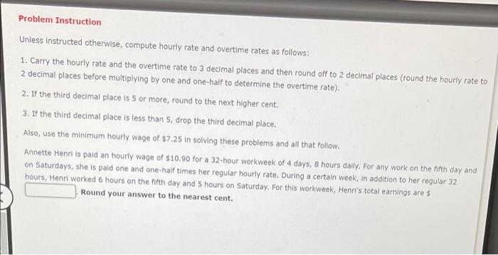 Solved Problem Instruction Unless instructed otherwise, | Chegg.com