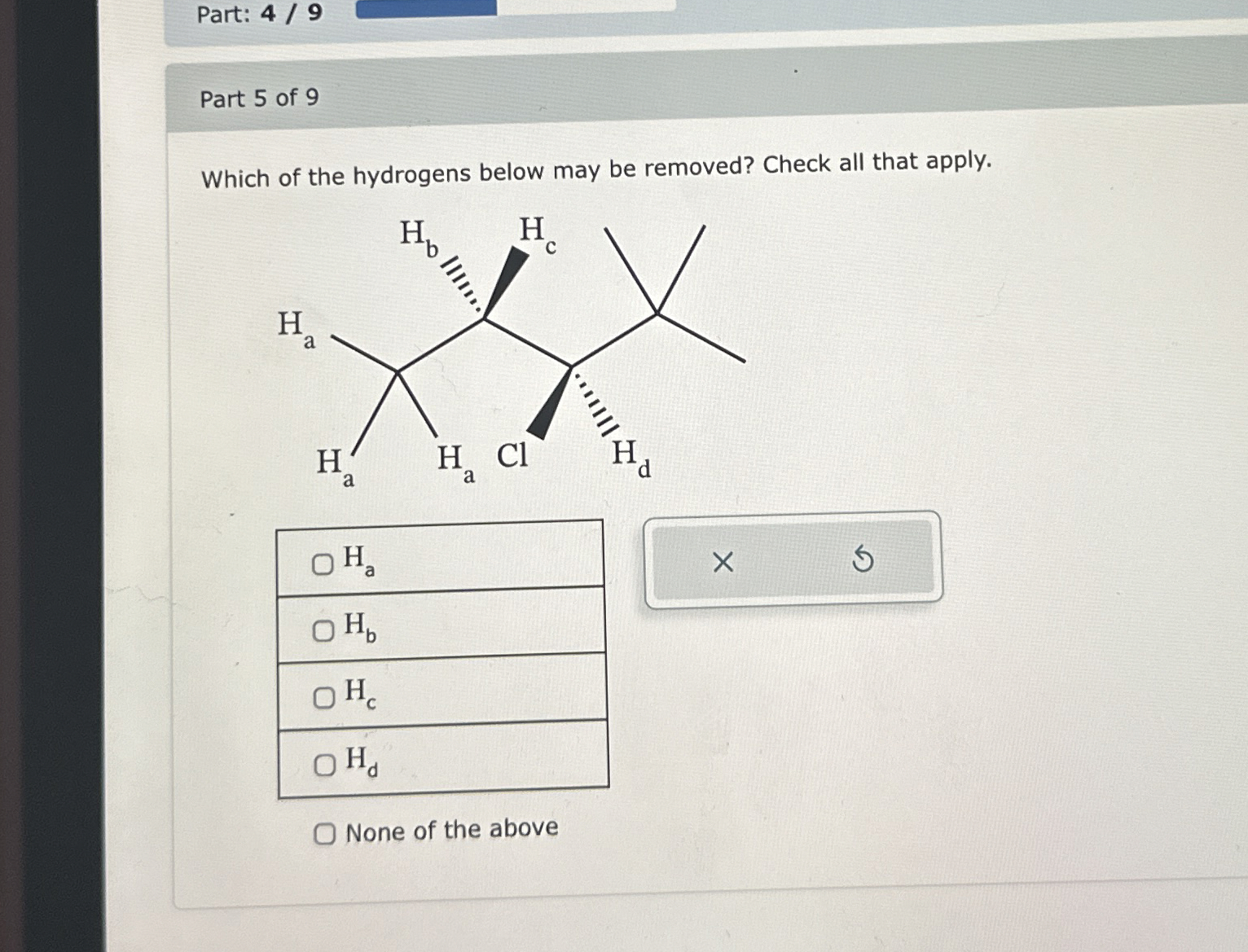 Solved Which of the hydrogens below may be removed? Check | Chegg.com
