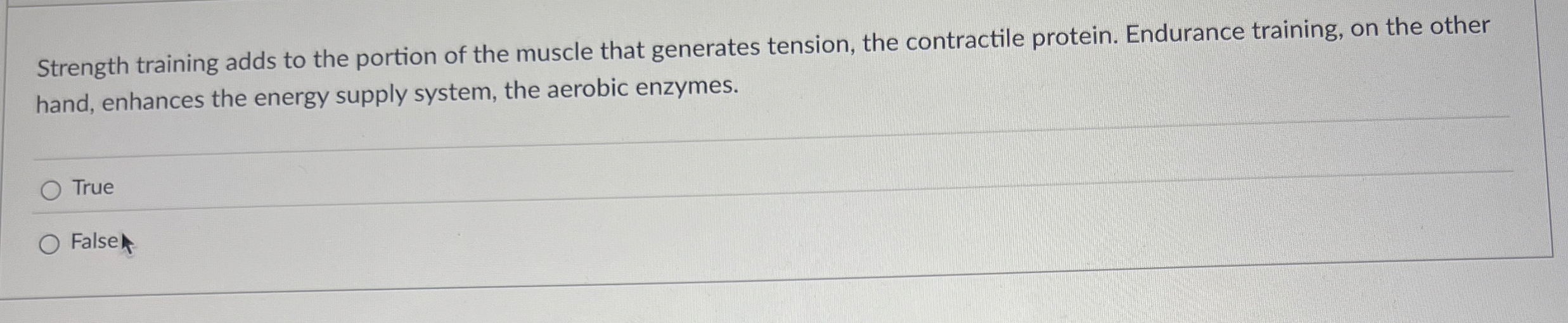 Solved Strength training adds to the portion of the muscle | Chegg.com