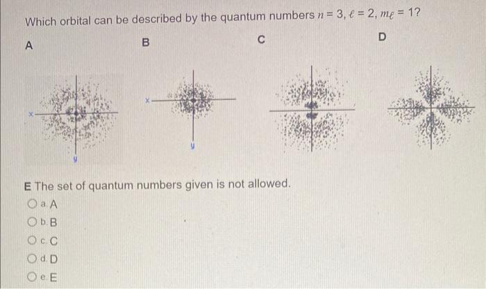 Solved Which orbital can be described by the quantum numbers | Chegg.com