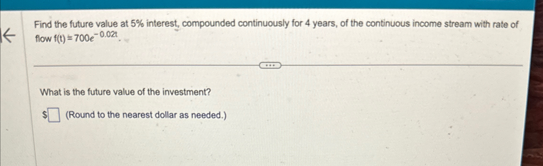 Solved Find the future value at 5% ﻿interest, compounded | Chegg.com