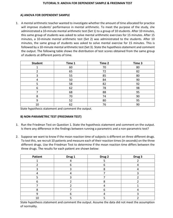 Solved 1. A mental arithmetic teacher wanted to investigate | Chegg.com