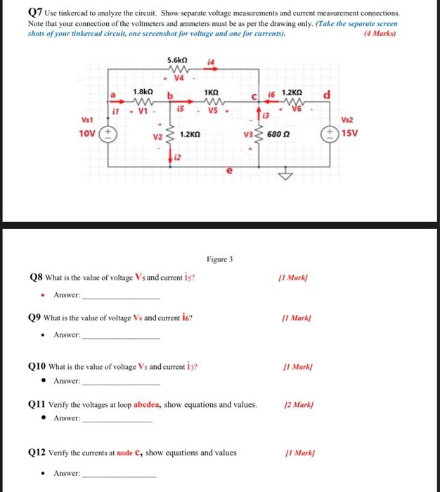 Solved Q7 Use tinkercad to analyze the circuit. Show | Chegg.com