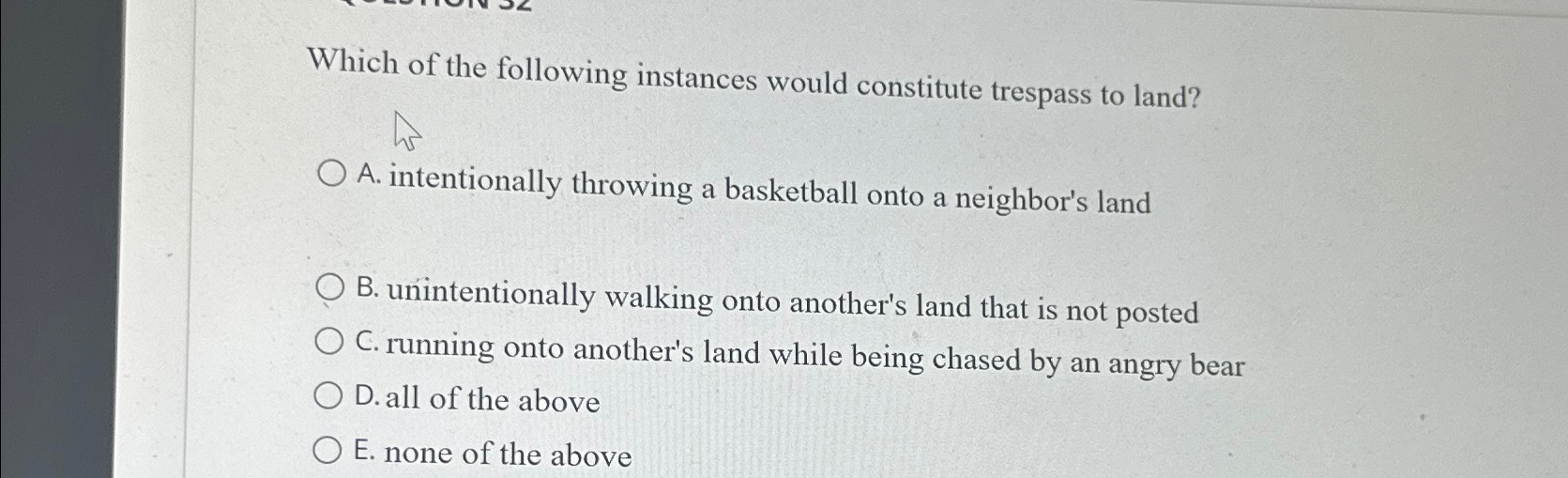 Solved Which of the following instances would constitute | Chegg.com