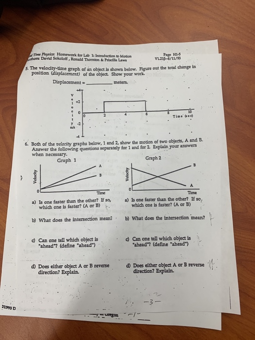 Solved The Physies: Homework for Lab 1: Introduction to | Chegg.com