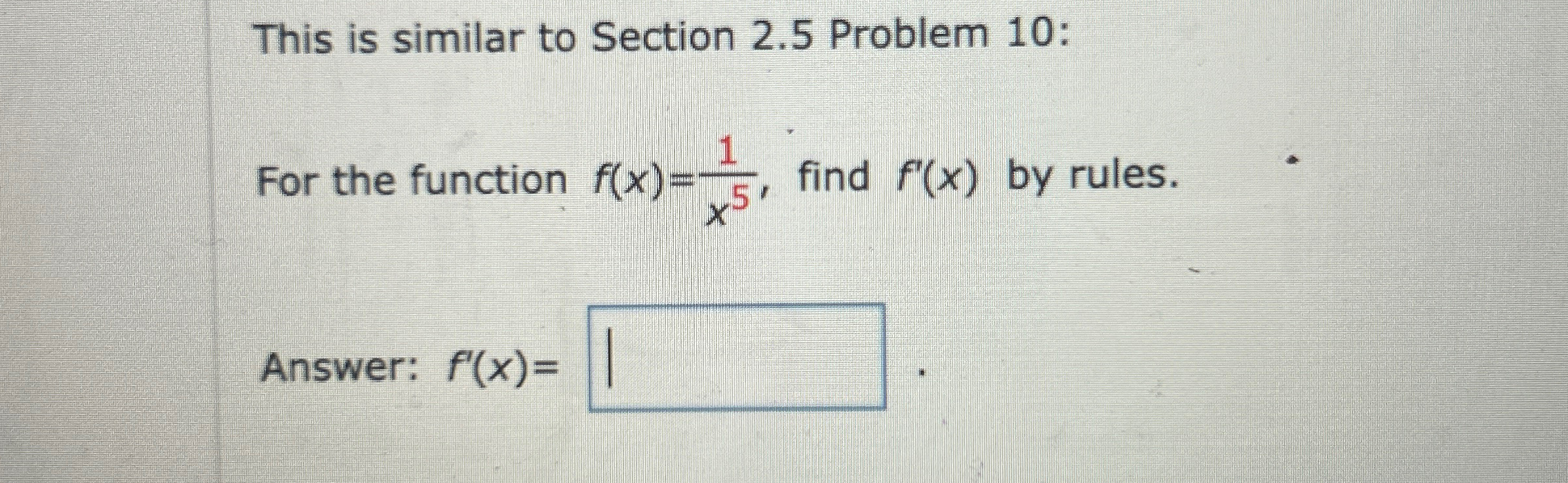 Solved This is similar to Section 2.5 ﻿Problem 10:For the | Chegg.com