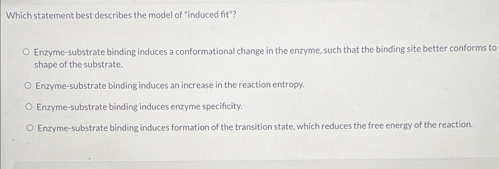 Solved Which statement best describes the model of "induced | Chegg.com