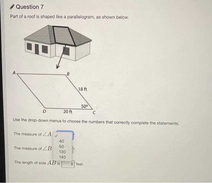 Solved Question 7 Part of a roof is shaped like a | Chegg.com