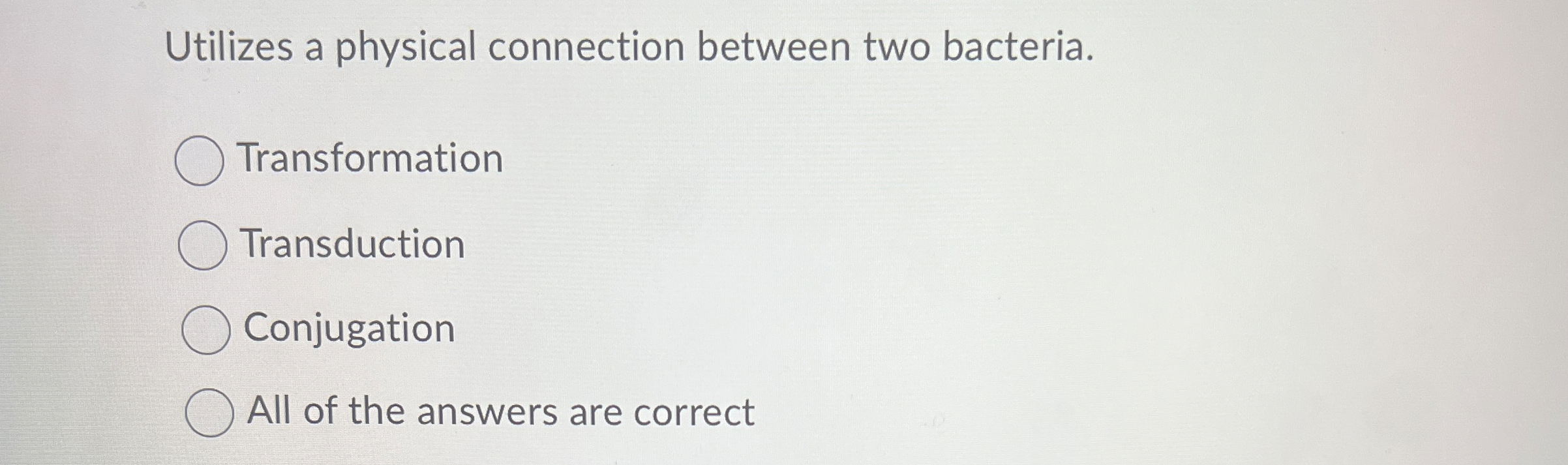 Solved Utilizes a physical connection between two | Chegg.com